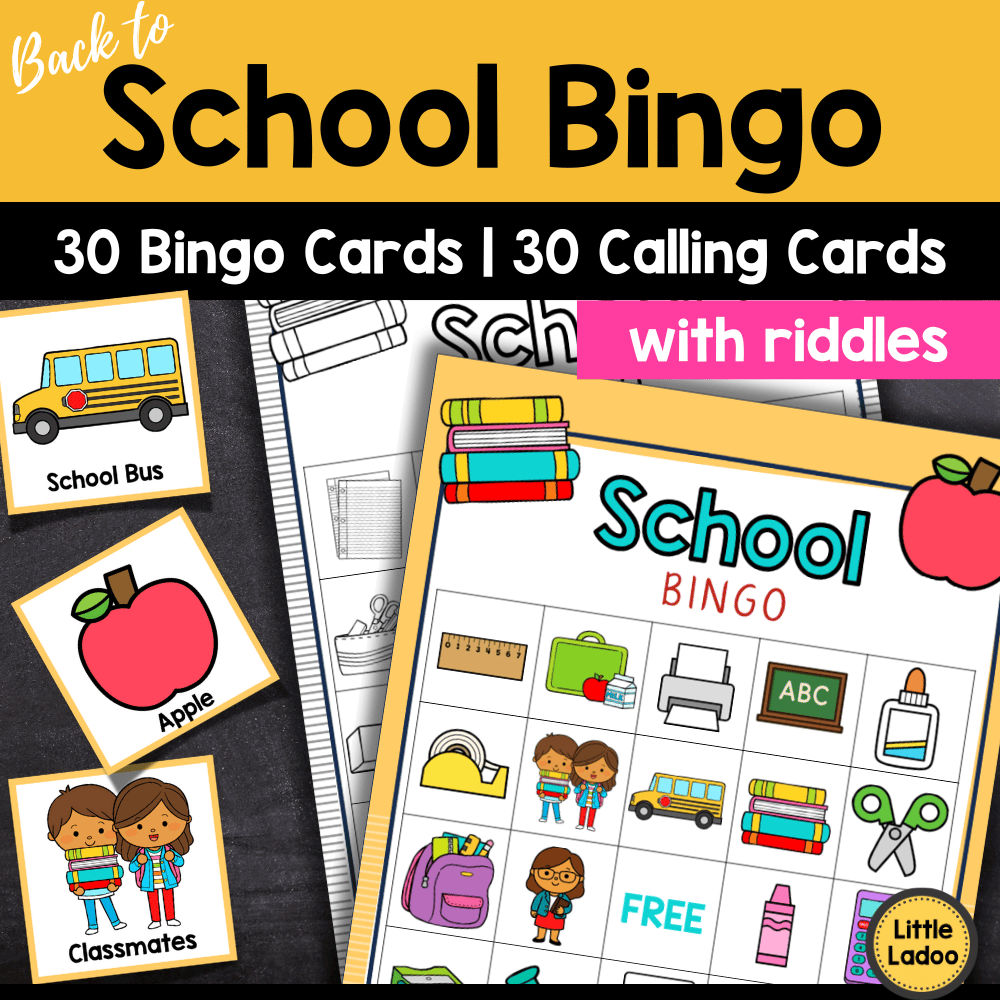 Back to School Bingo Printable – LittleLadoo