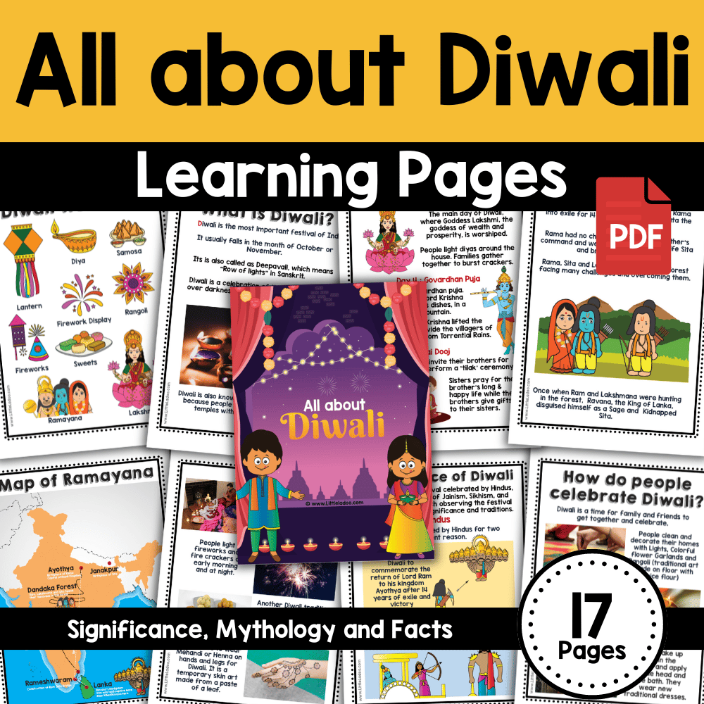 Diwali Learning Pages - All About Diwali for kids – LittleLadoo