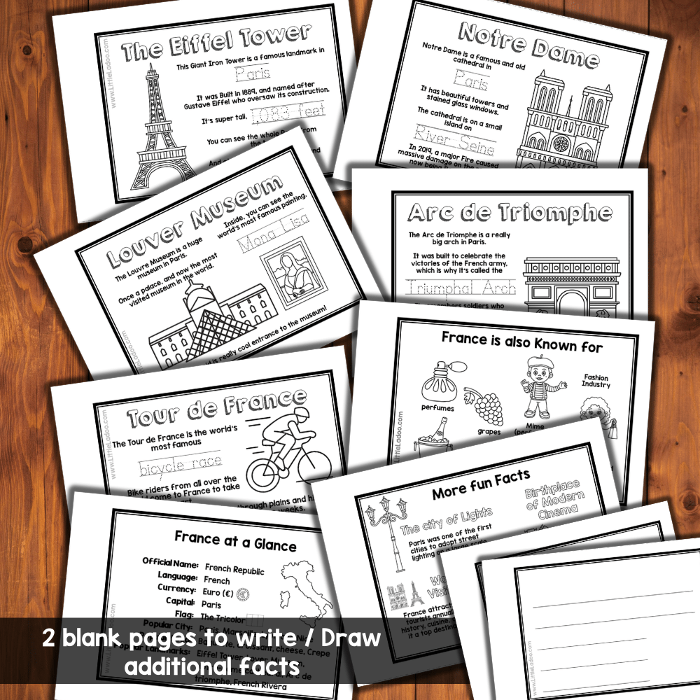 France Country Study Booklet Printable – LittleLadoo