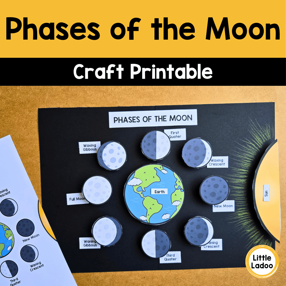 Phases of the Moon Craft Printable | Hands-On Science Activity | Space ...