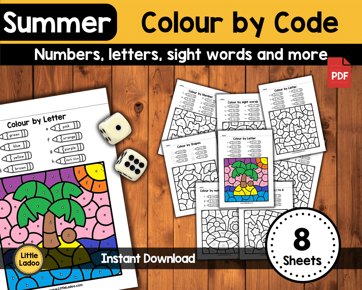 Summer Roll and Cover Math - 12 Printable Mats – LittleLadoo