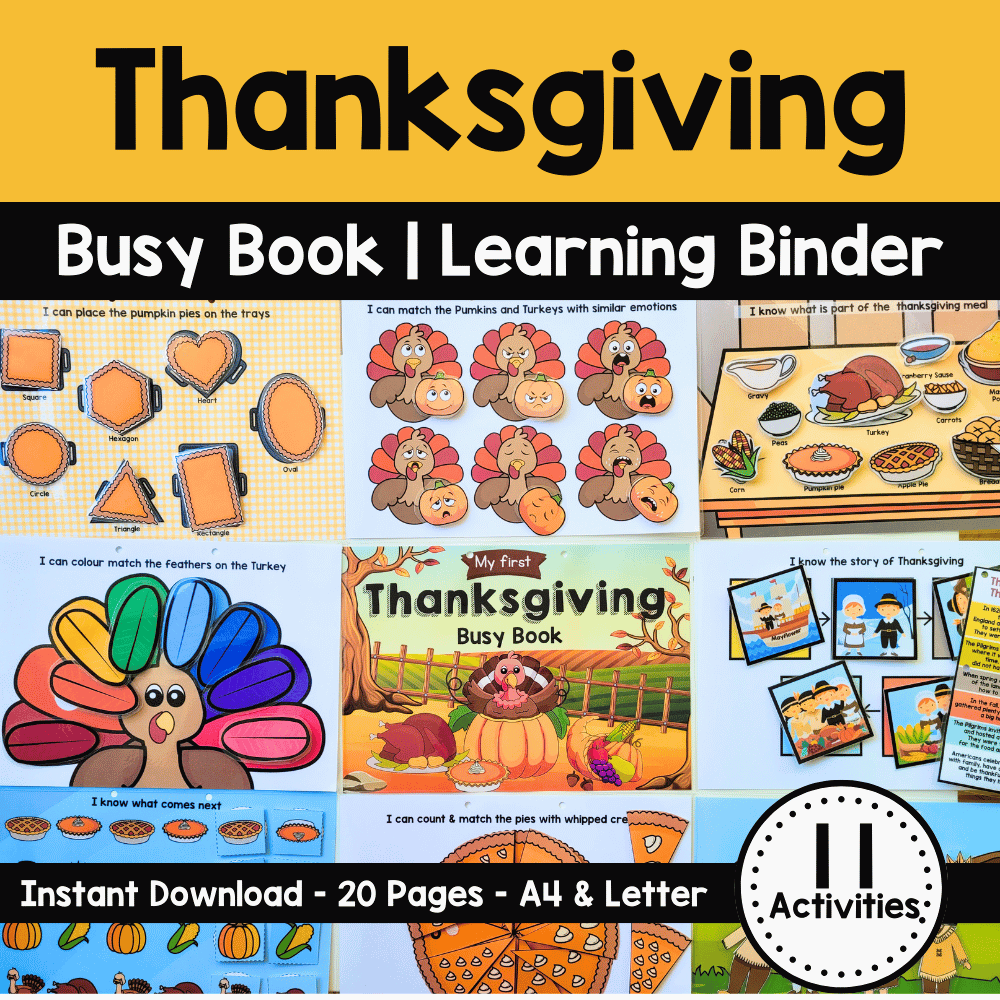 Thanksgiving Busy Book {11 Activities} – LittleLadoo