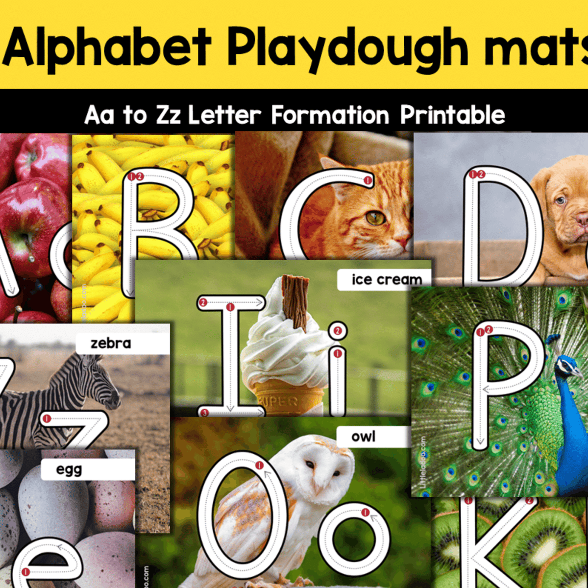 Alphabet Playdough Mats - Correct Letter Formation – LittleLadoo