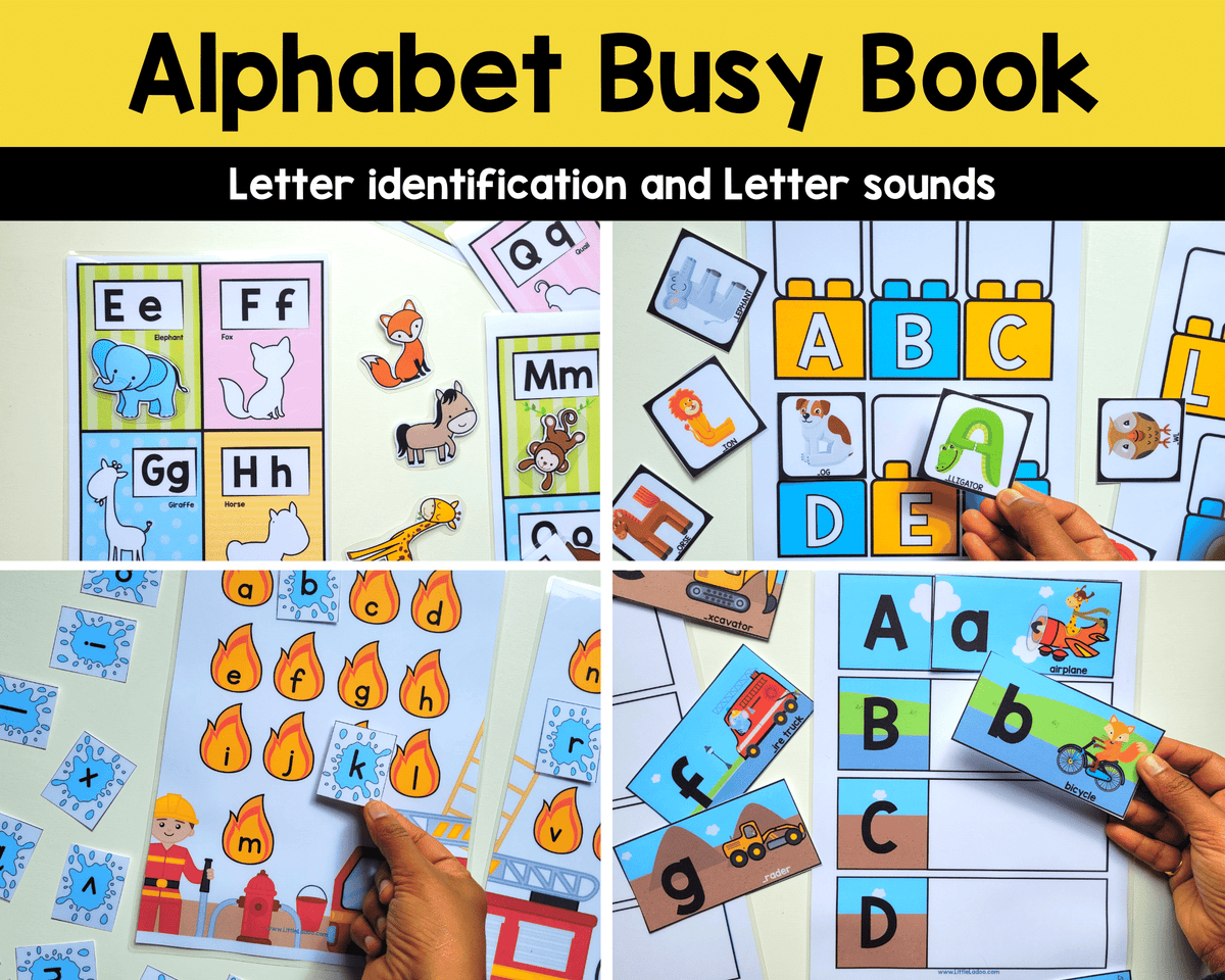 Alphabet Busy Book {4 Activities} – LittleLadoo