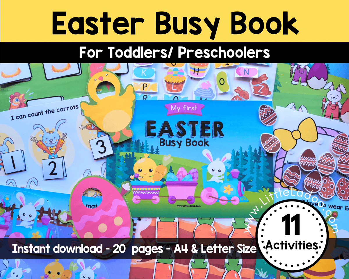 Easter Busy Book {11 Activities} – LittleLadoo