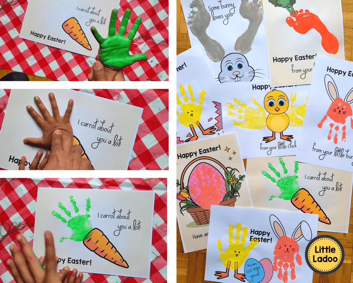 Easter Handprint Art Printable {8 Designs} – LittleLadoo