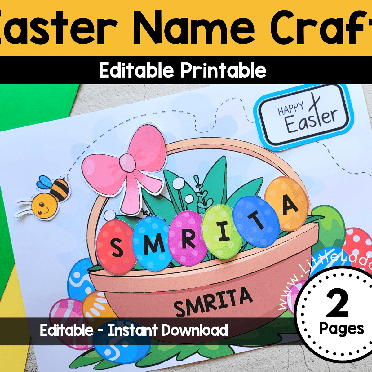Easter Name Craft – LittleLadoo