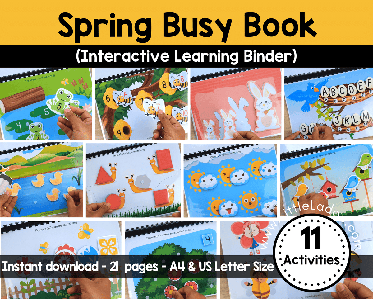 Spring busy book {11 activities} – LittleLadoo
