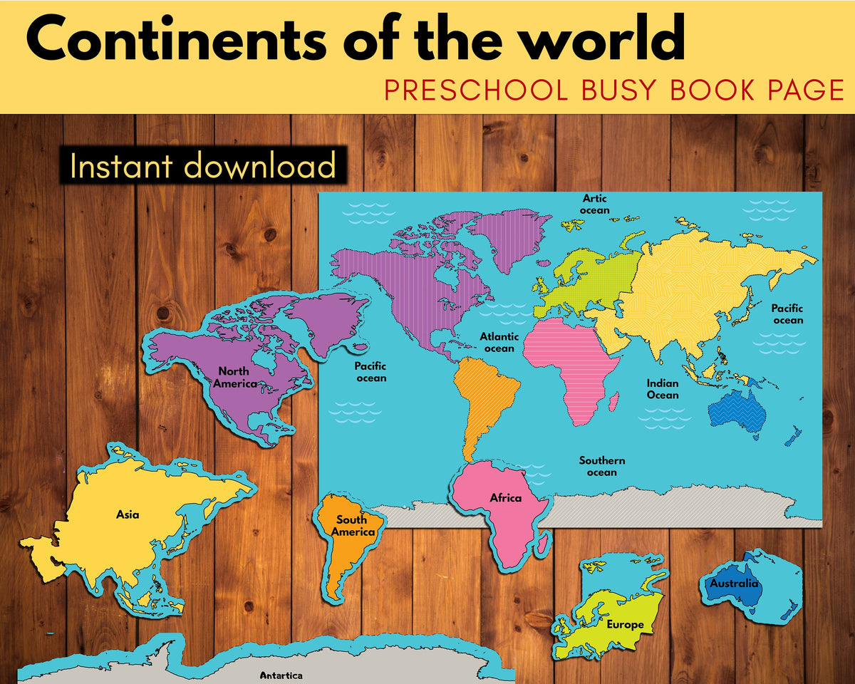 Continents of the World Printable {13 Pages} – LittleLadoo