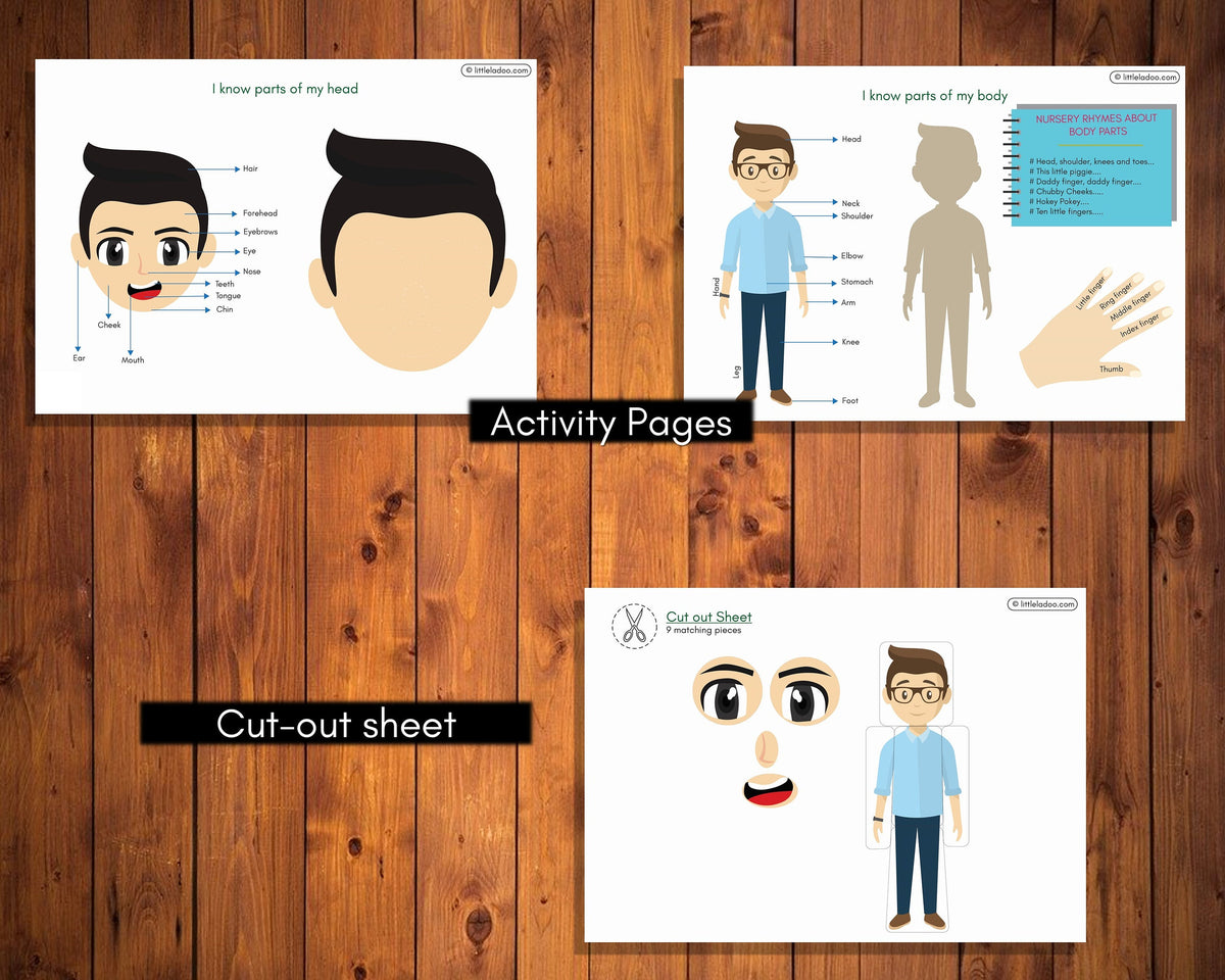 Body Parts Printable {3 Pages } – LittleLadoo