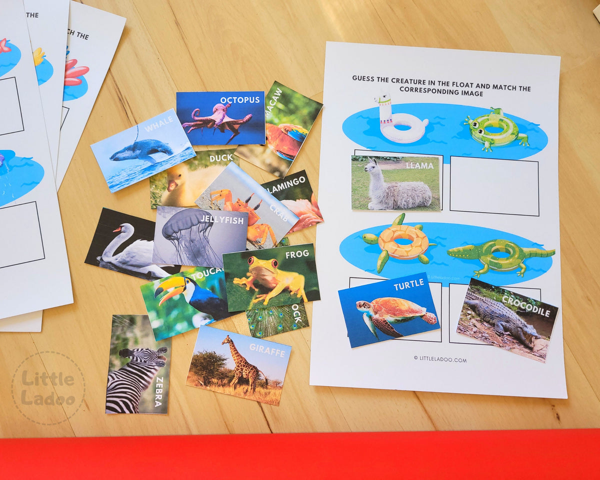 Animals Matching Game Printable – LittleLadoo