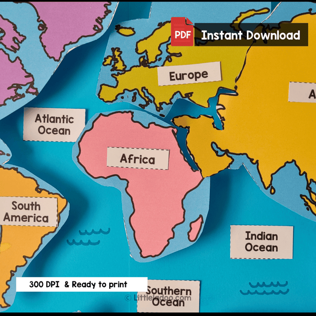 7 Continents Craft – LittleLadoo