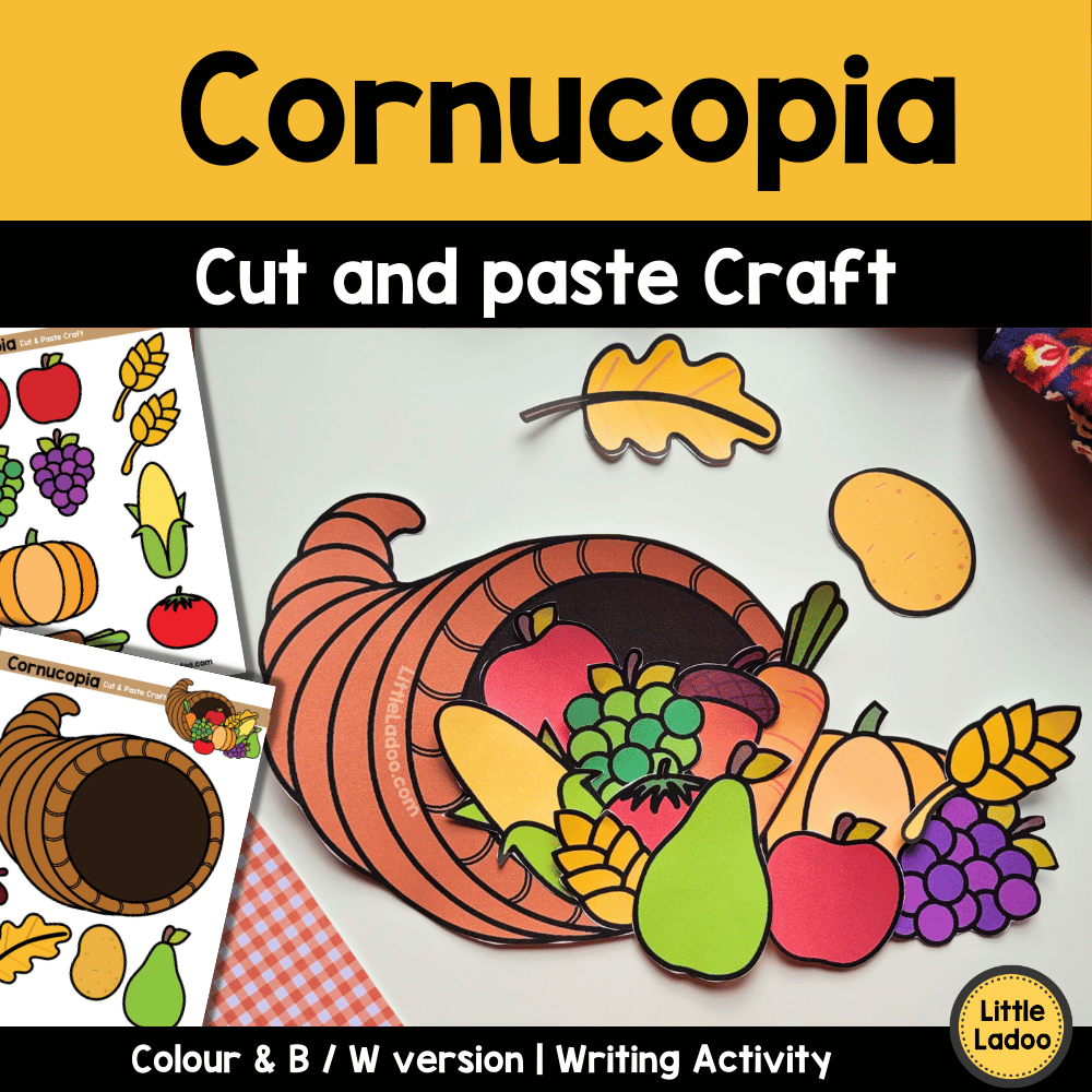 Cornucopia Cut and Paste Craft – LittleLadoo