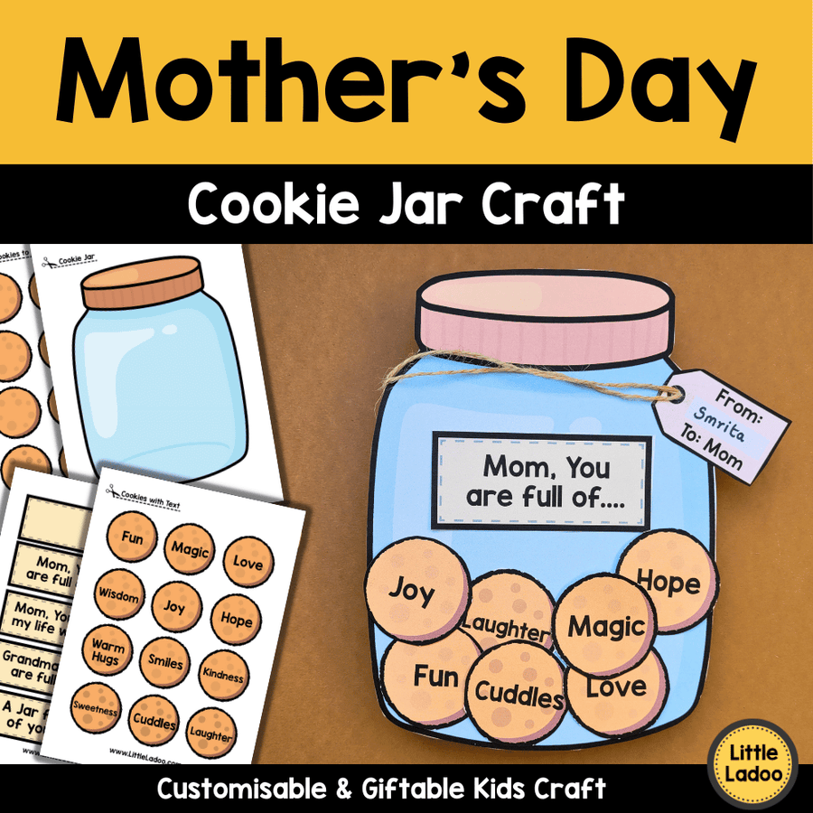 Mother's Day Cookie Jar Craft – LittleLadoo
