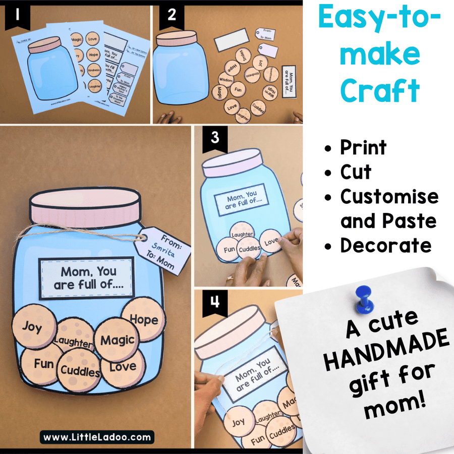 Mother's Day Cookie Jar Craft – LittleLadoo