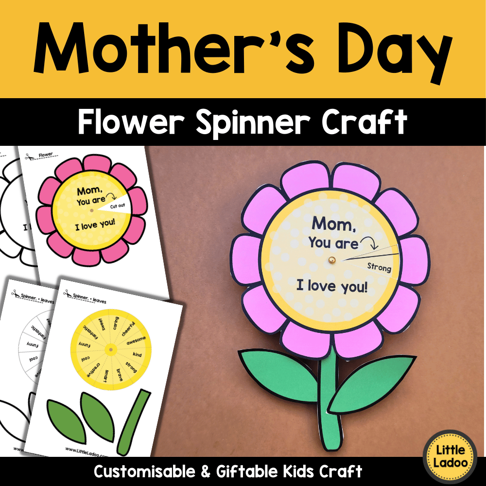 Mother's Day Flower Spinner Craft – LittleLadoo