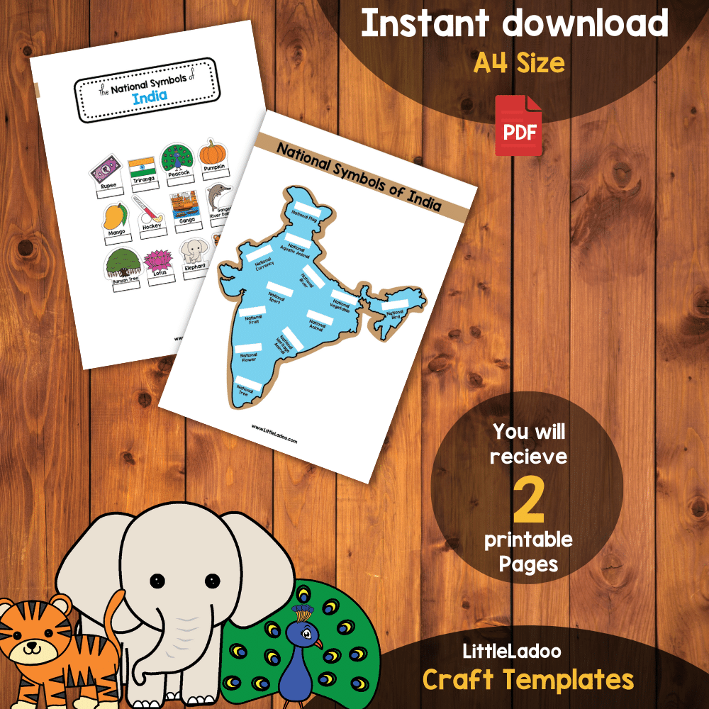 National Symbols of India Craft – LittleLadoo