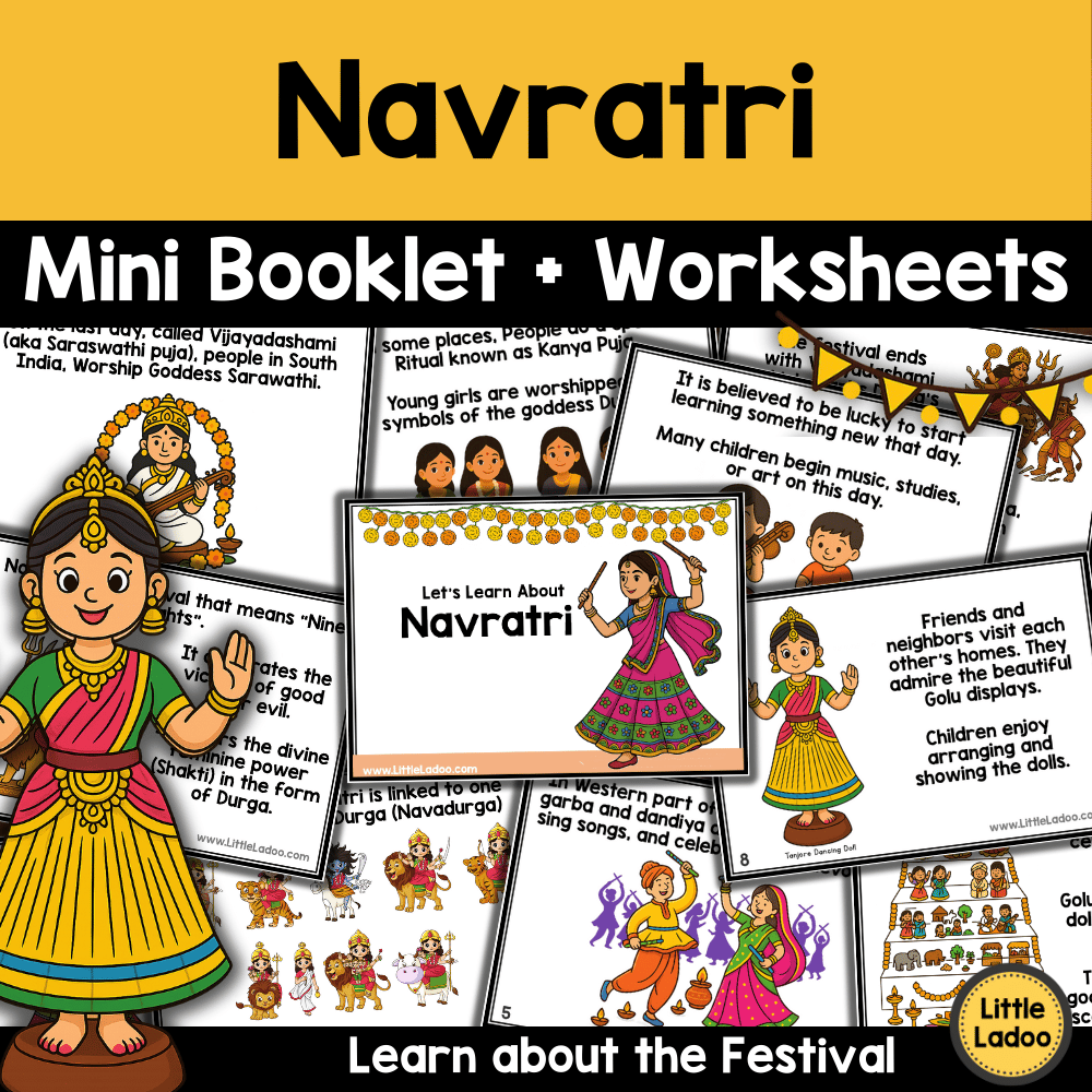 Navratri Mini Booklet + Worksheets – LittleLadoo