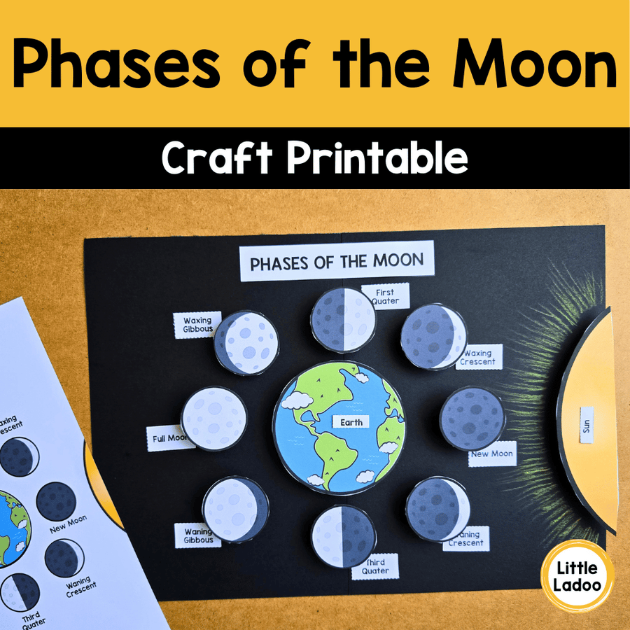 Phases of the Moon Craft Printable | Hands-On Science Activity | Space ...
