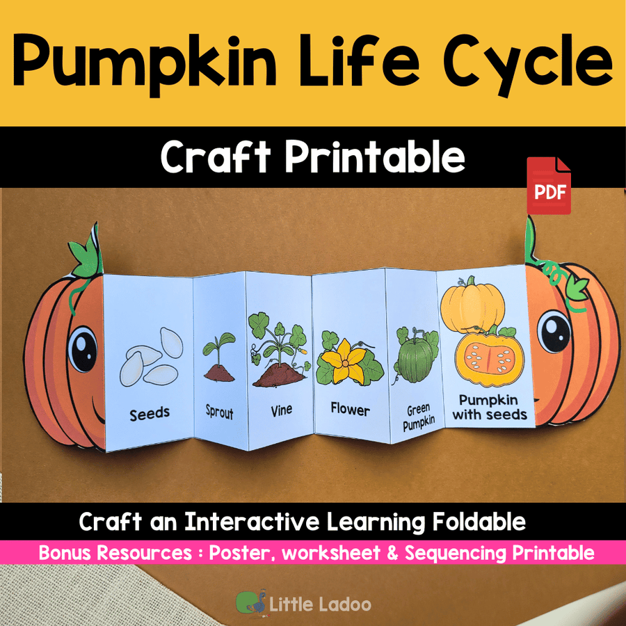 Pumpkin Life Cycle Craft Printable – LittleLadoo