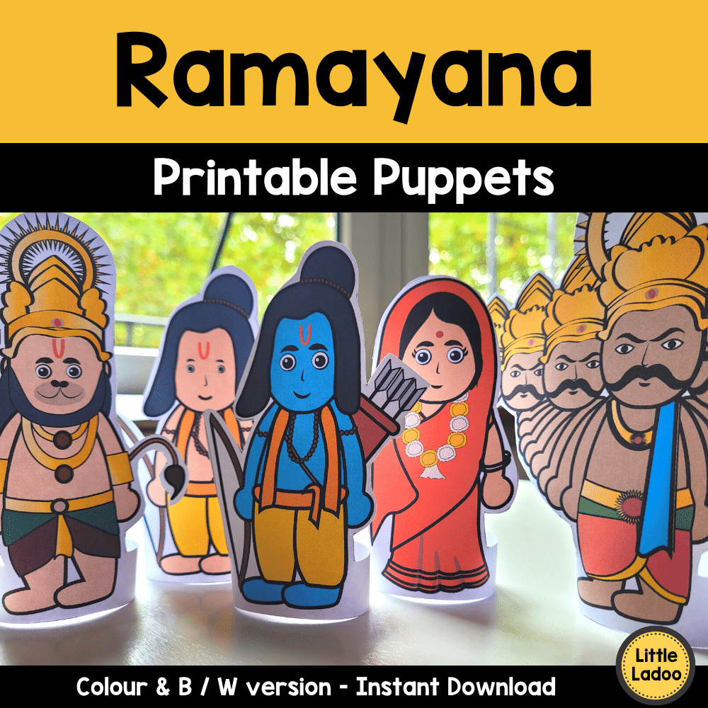 Ramayana Printable Puppets – LittleLadoo