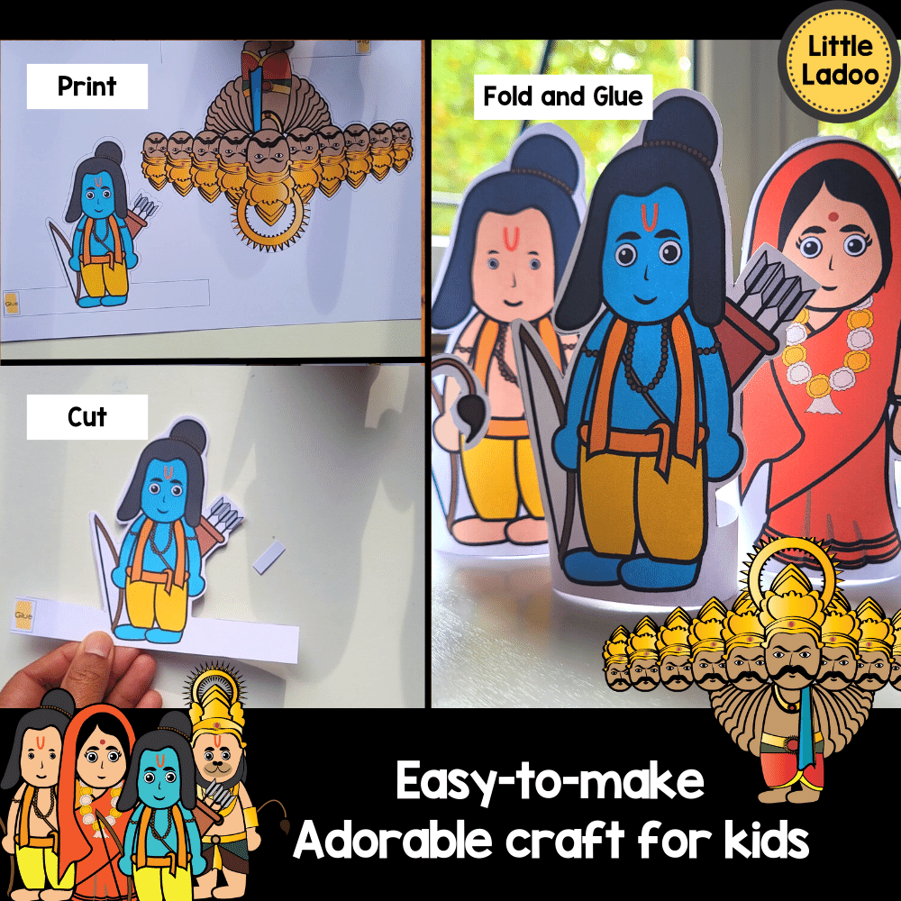 Ramayana Printable Puppets – LittleLadoo