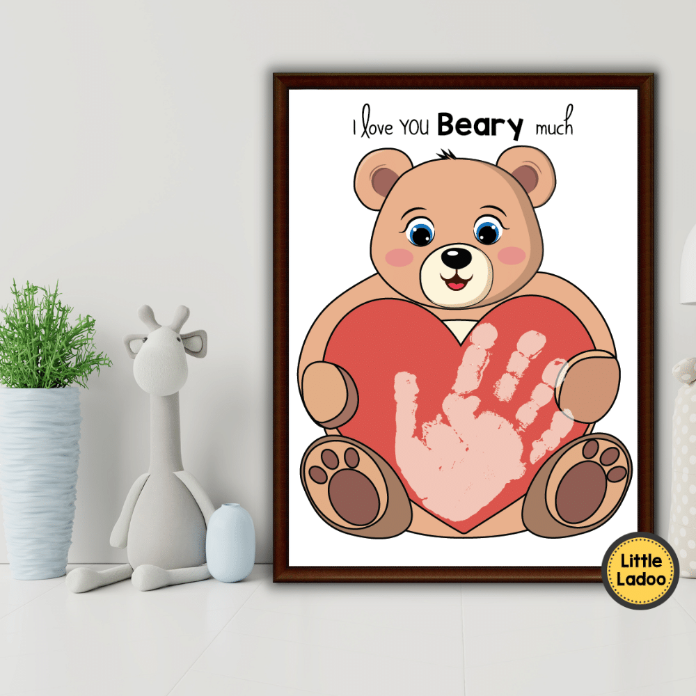 Valentine's Day Handprint Art Printable { 8 Designs } – LittleLadoo