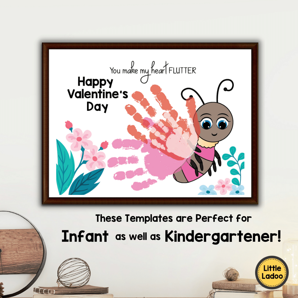 Valentine's Day Handprint Art Printable { 8 Designs } – LittleLadoo
