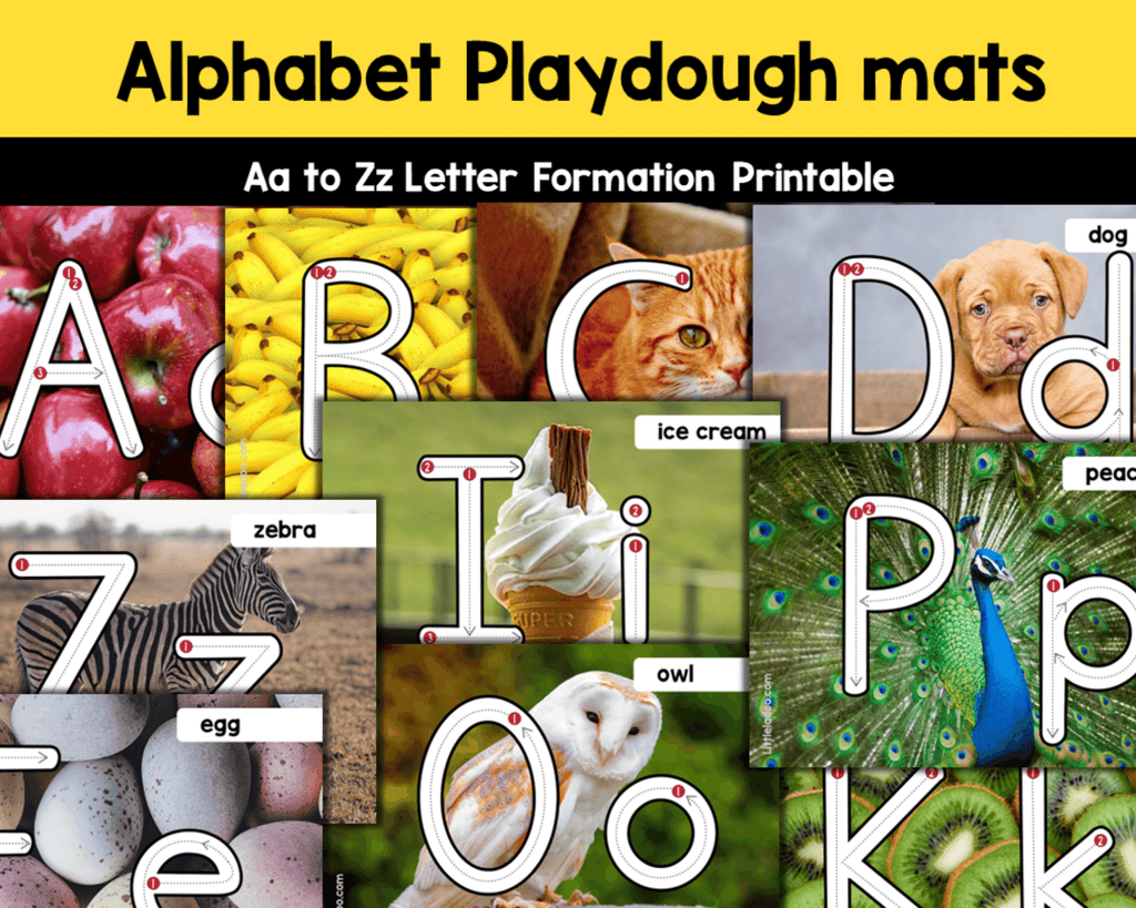 Alphabet Playdough Mats - Correct Letter Formation – LittleLadoo
