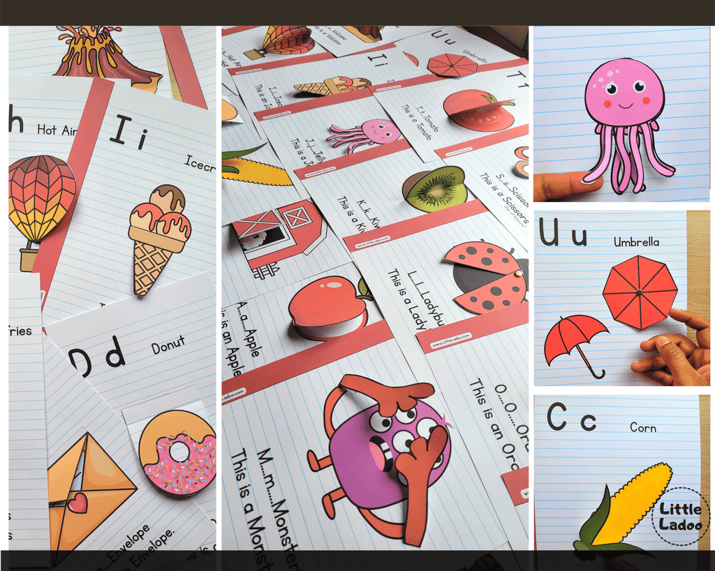 Interactive Alphabet Book {26 Easy Letter Crafts} – LittleLadoo