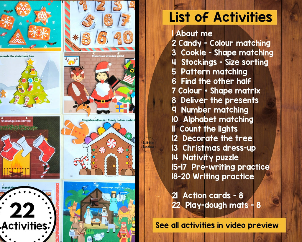 Christmas Busy Book {20 Activities} – LittleLadoo