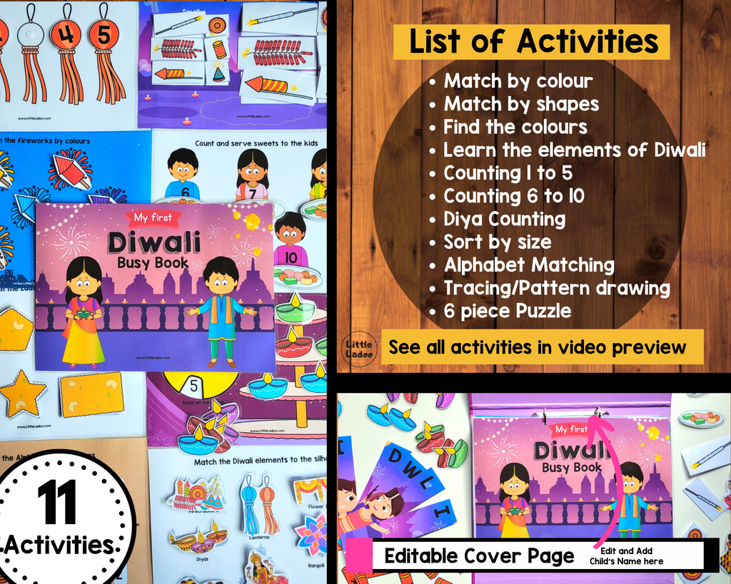 Diwali Busy Book {11 Activities } – LittleLadoo
