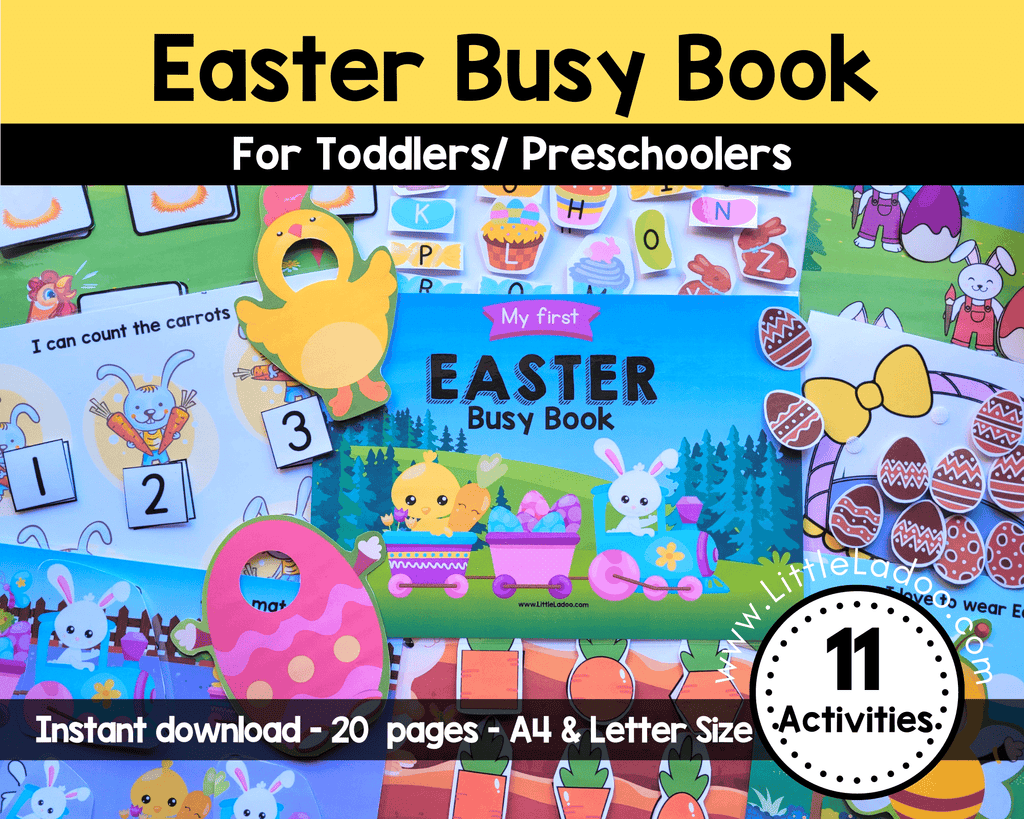 Easter Busy Book {11 Activities} – LittleLadoo