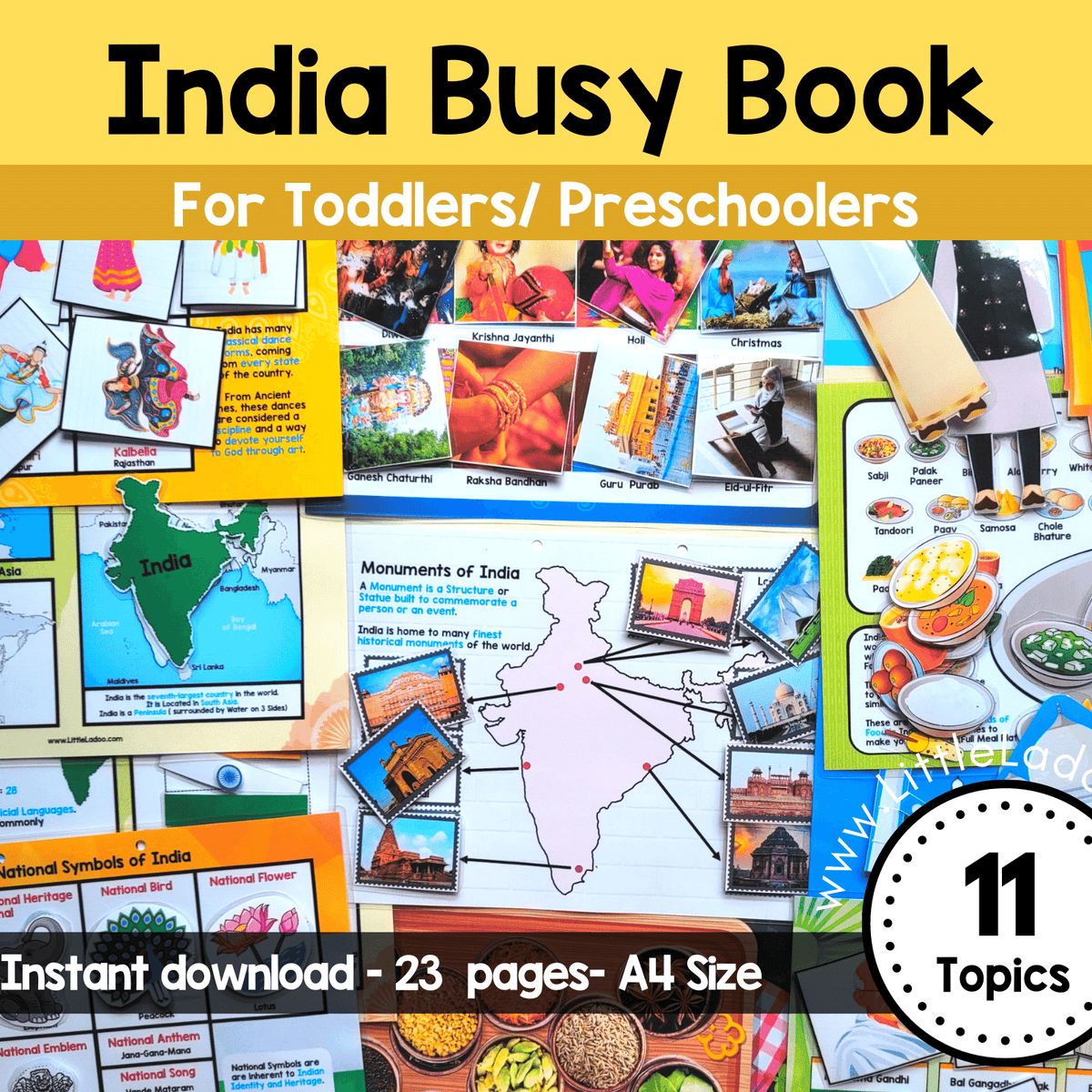 India Busy book { 11 Activities } – LittleLadoo