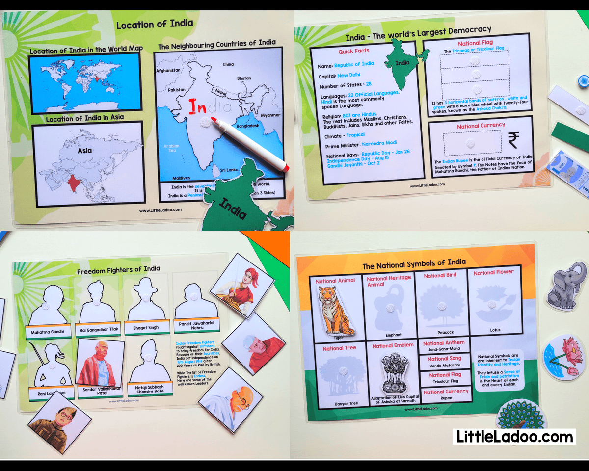 India Busy book { 11 Activities } – LittleLadoo