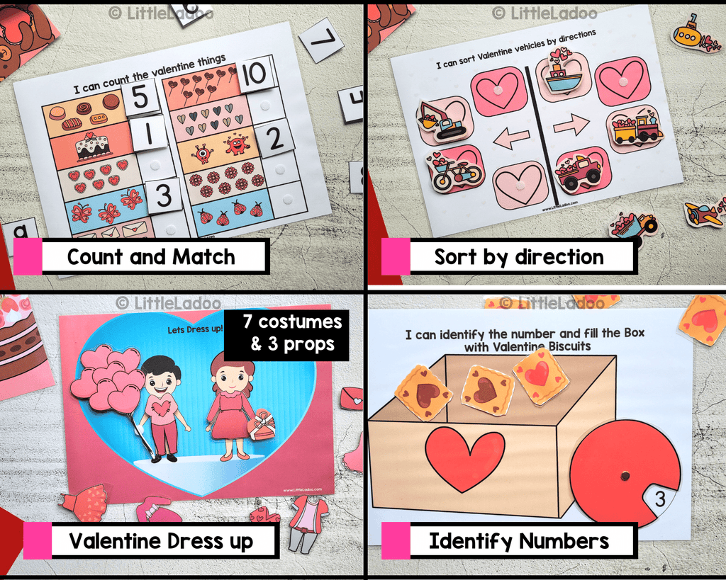 Valentine Busy Book Printable {11 Activities } – LittleLadoo