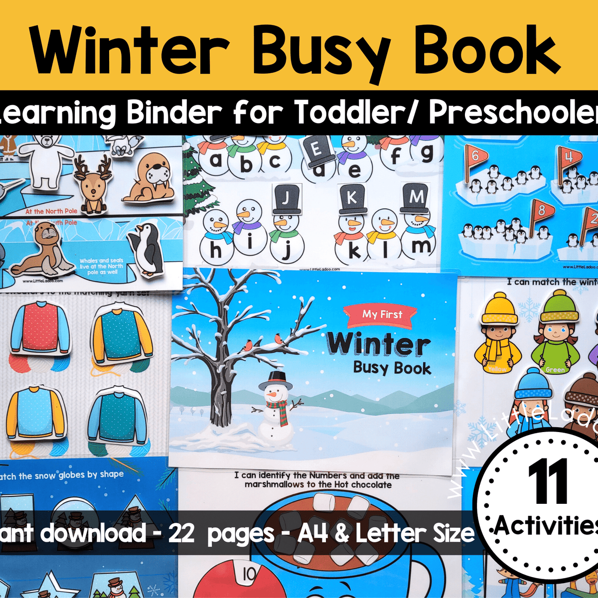 Winter Busy Book {11 Activities} – LittleLadoo