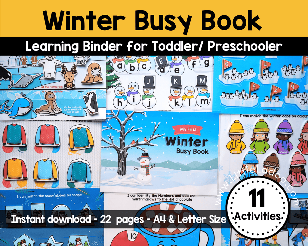 Winter Busy Book {11 Activities} – LittleLadoo