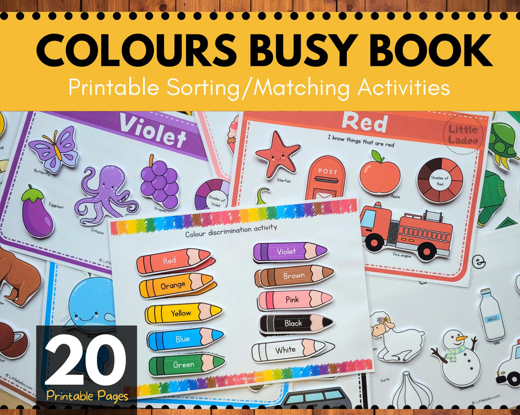 Colours Busy Book {11 activities} – LittleLadoo